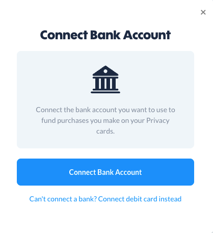 How do I connect a bank account? – Privacy