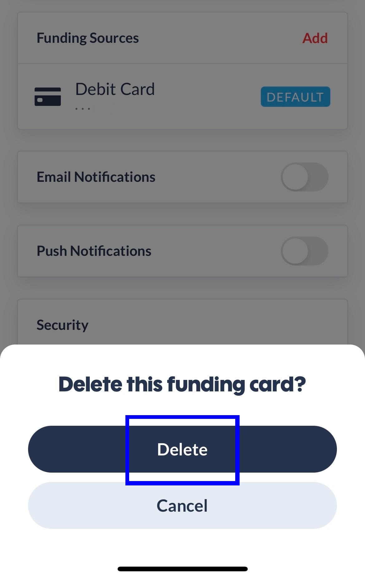 How do I remove a funding source from my Privacy Account? – Privacy