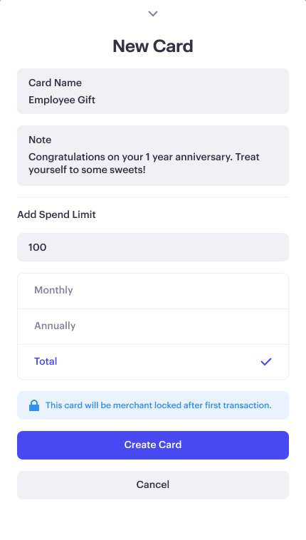 Shared Cards – Privacy