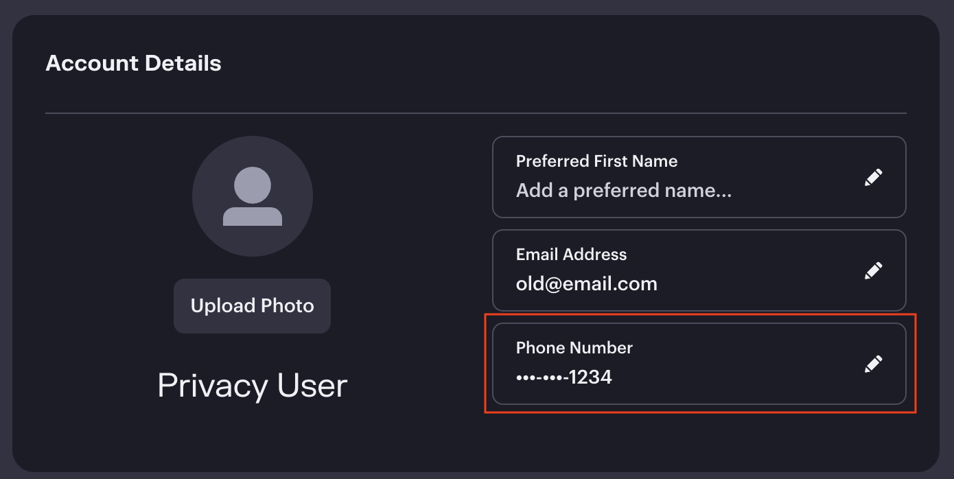 How do I update my email address or phone number? – Privacy